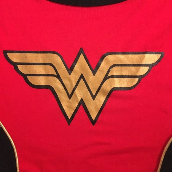 DC Comics | Other | Dc Comics Wonder Woman Shirt Blue Sleeves Stars ...